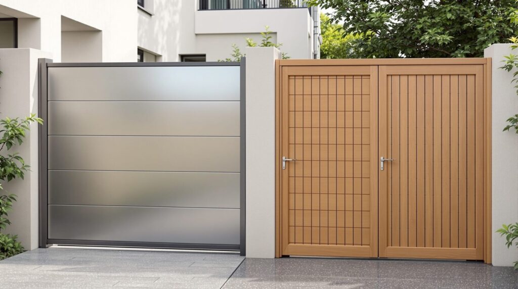 Portail aluminium et bois : comparatif, avantages et tendances